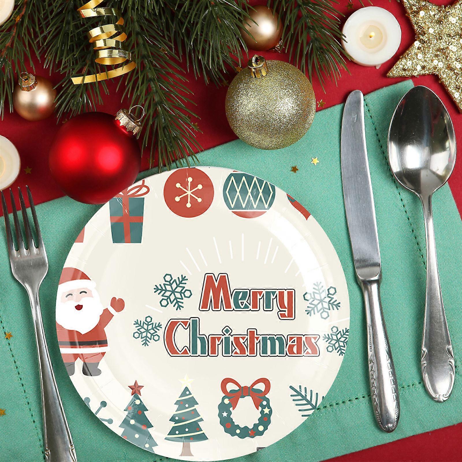 Disposable Painted Paper Plates For Christmas Plates Water Proof Oil ...