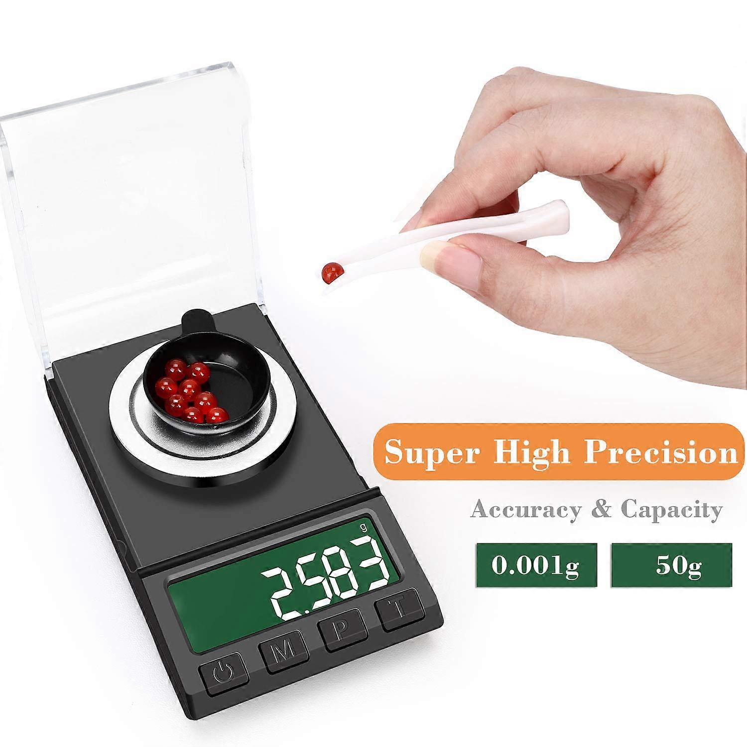 Precision Pocket Scale, 50G/0.001G Precision Scale Jewelry Scales, Portable Digital Scale With ...
