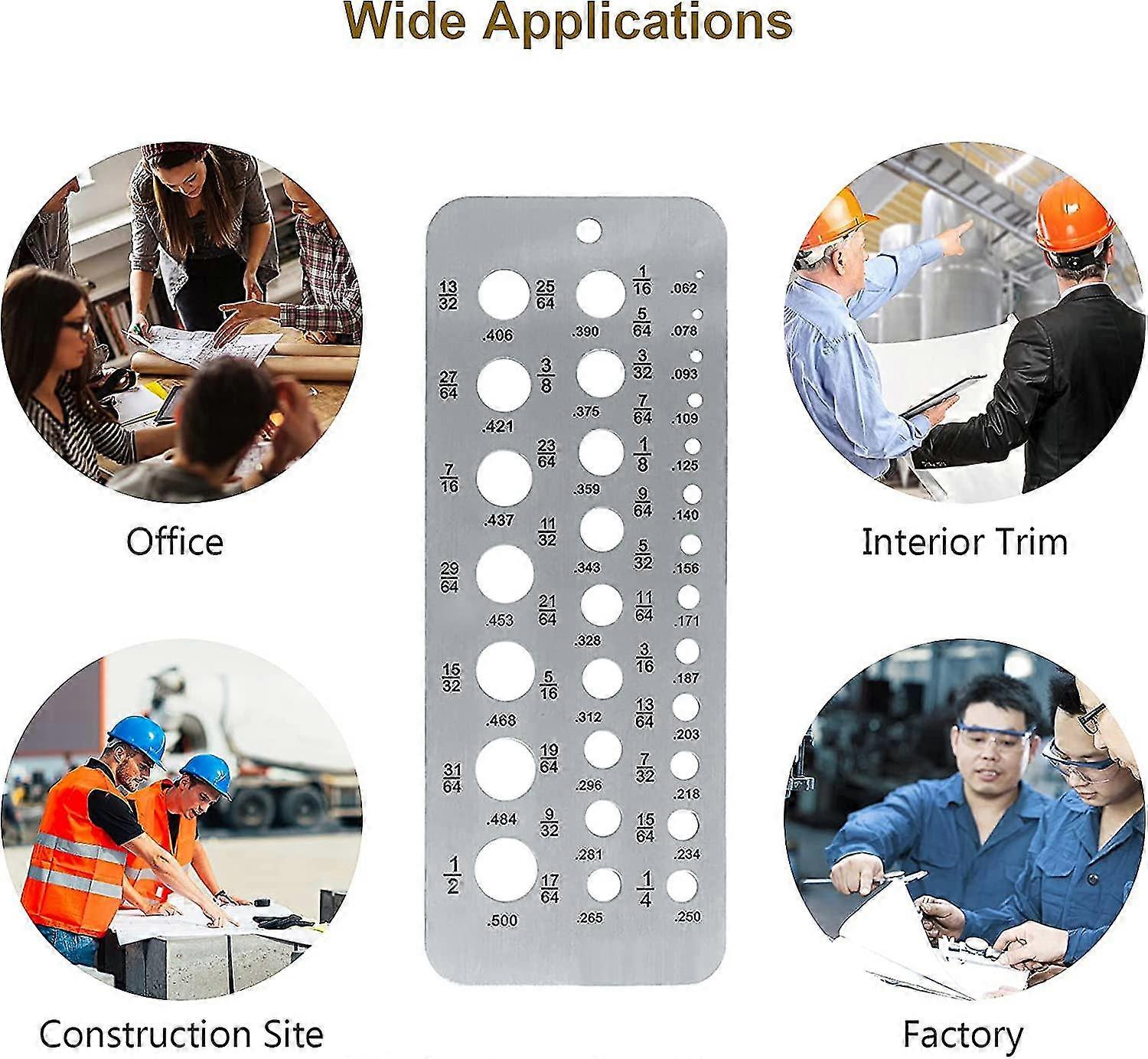 1-13mm Stainless Steel Metric Drill Gauges Measuring Tool For Metric ...