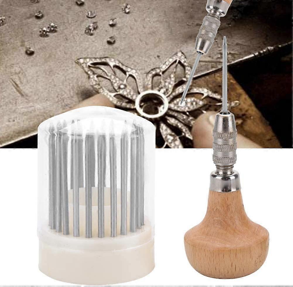 23pcs Beading Tools Set with Wooden Handle, Storage Box, Graver Beader ...