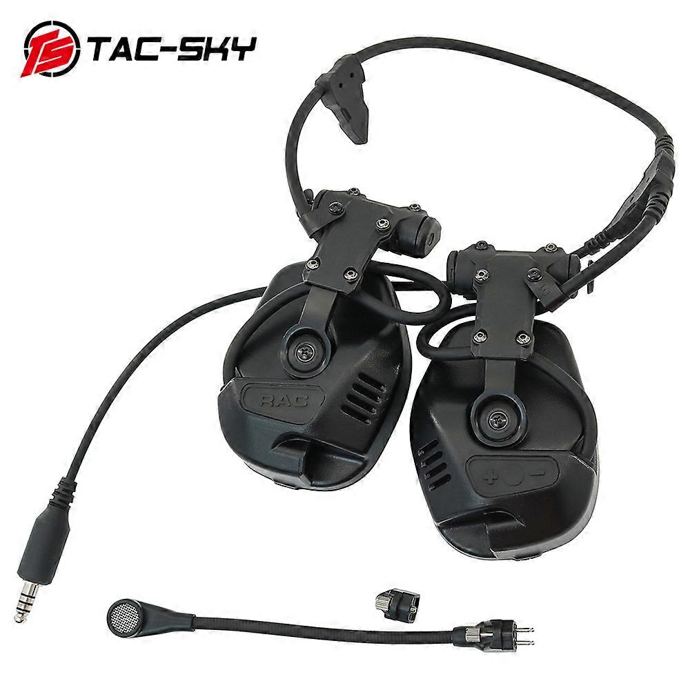 TAC-SKY Tactical RAC Headset Communication Pickup Noise Reduction with ARC Rail Adapter Fast ...