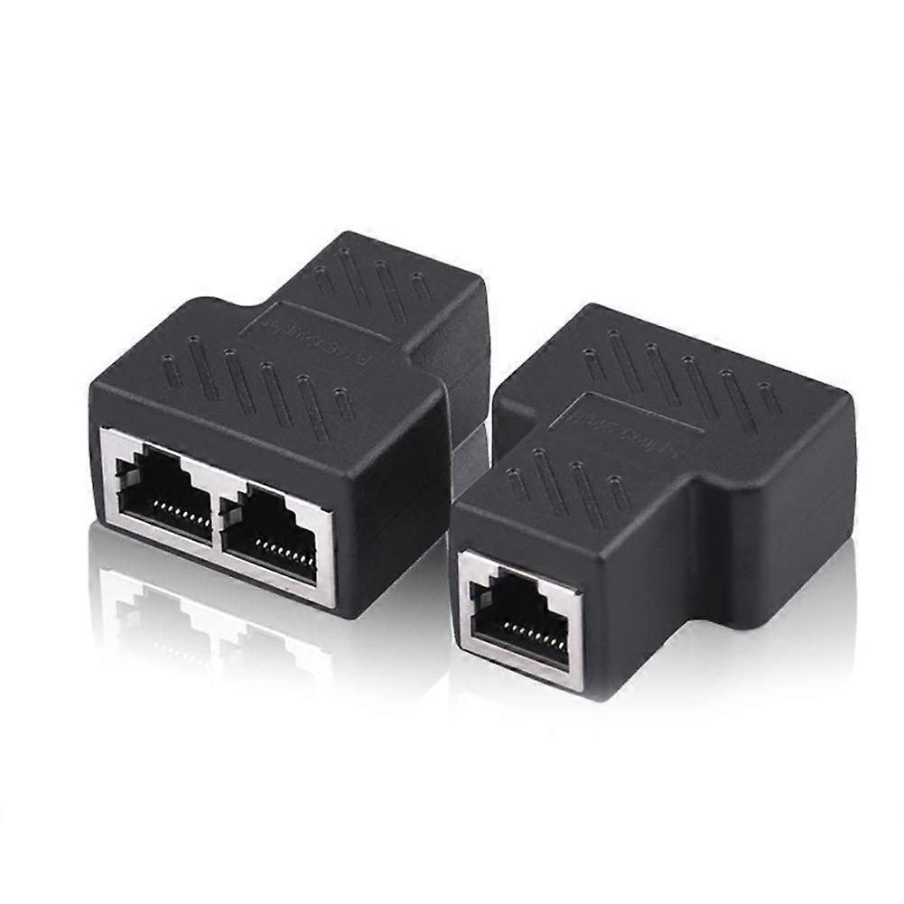 2 Port RJ45 Splitter Adapter LAN Network Ethernet Cable Plug 1X | Fruugo UK