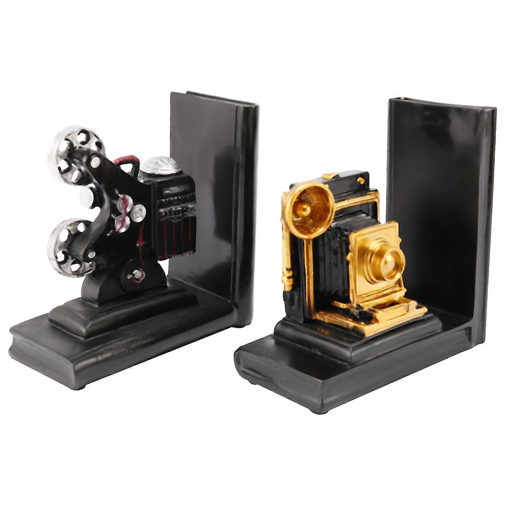Retro Camera Bookend Movie Film Projector Black Silver Collector's ...