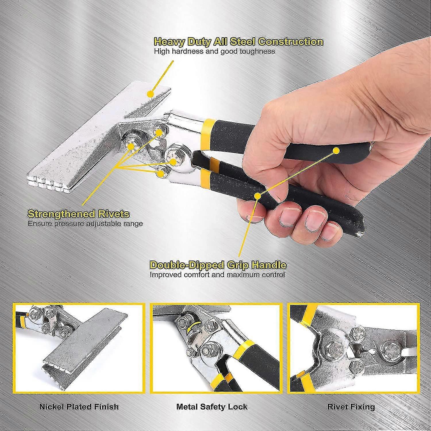 Sheet Metal Hand Seamer, Straight Jaw Sheet Metal Bender Tools | Fruugo UK