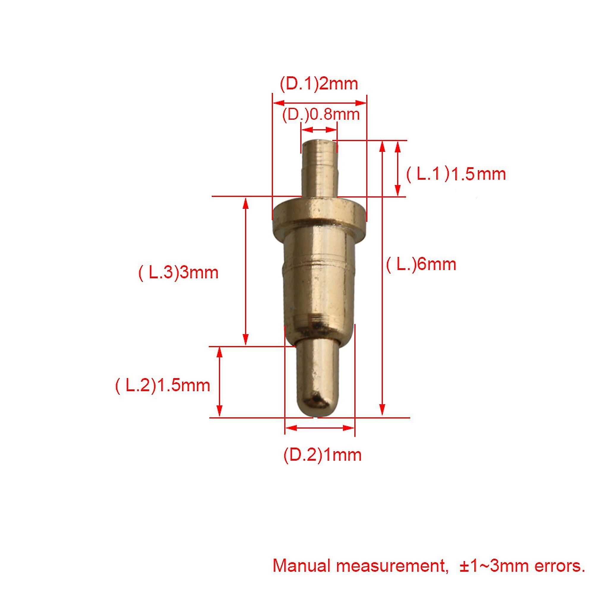 System power cables 100pcs gold-plated 6mm copper needles probes spring ...
