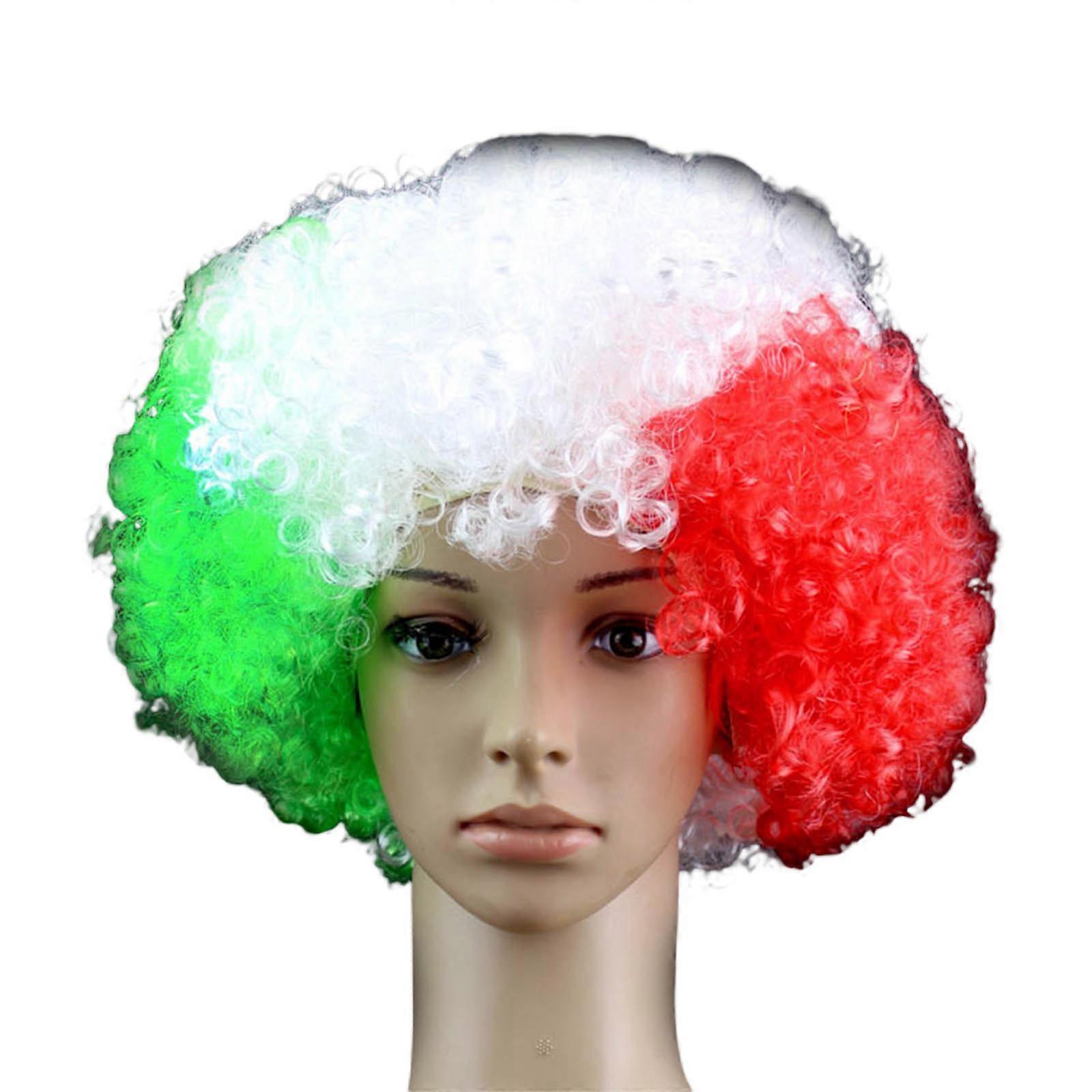 National Flag Color Wig Fashion Football Fans Unique Decor Party Props ...