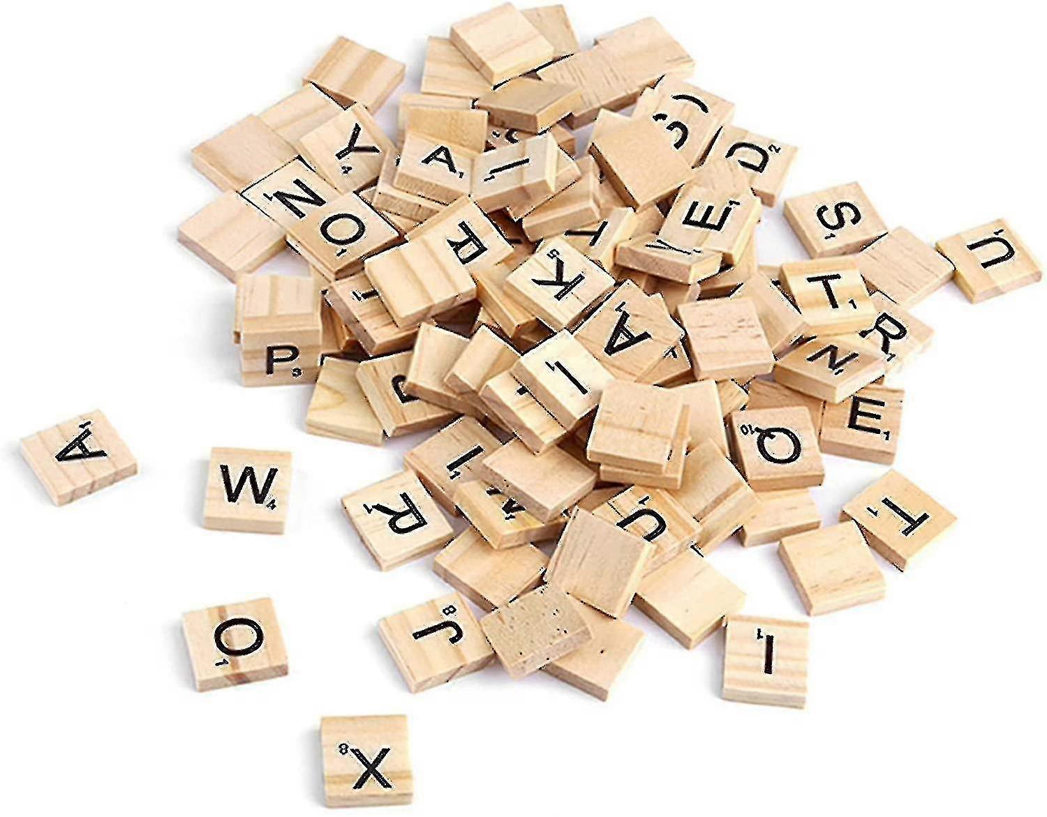 Scrabble Letters Wooden Scrabble Tiles 200 X Scrabble Bricks Alphabet ...