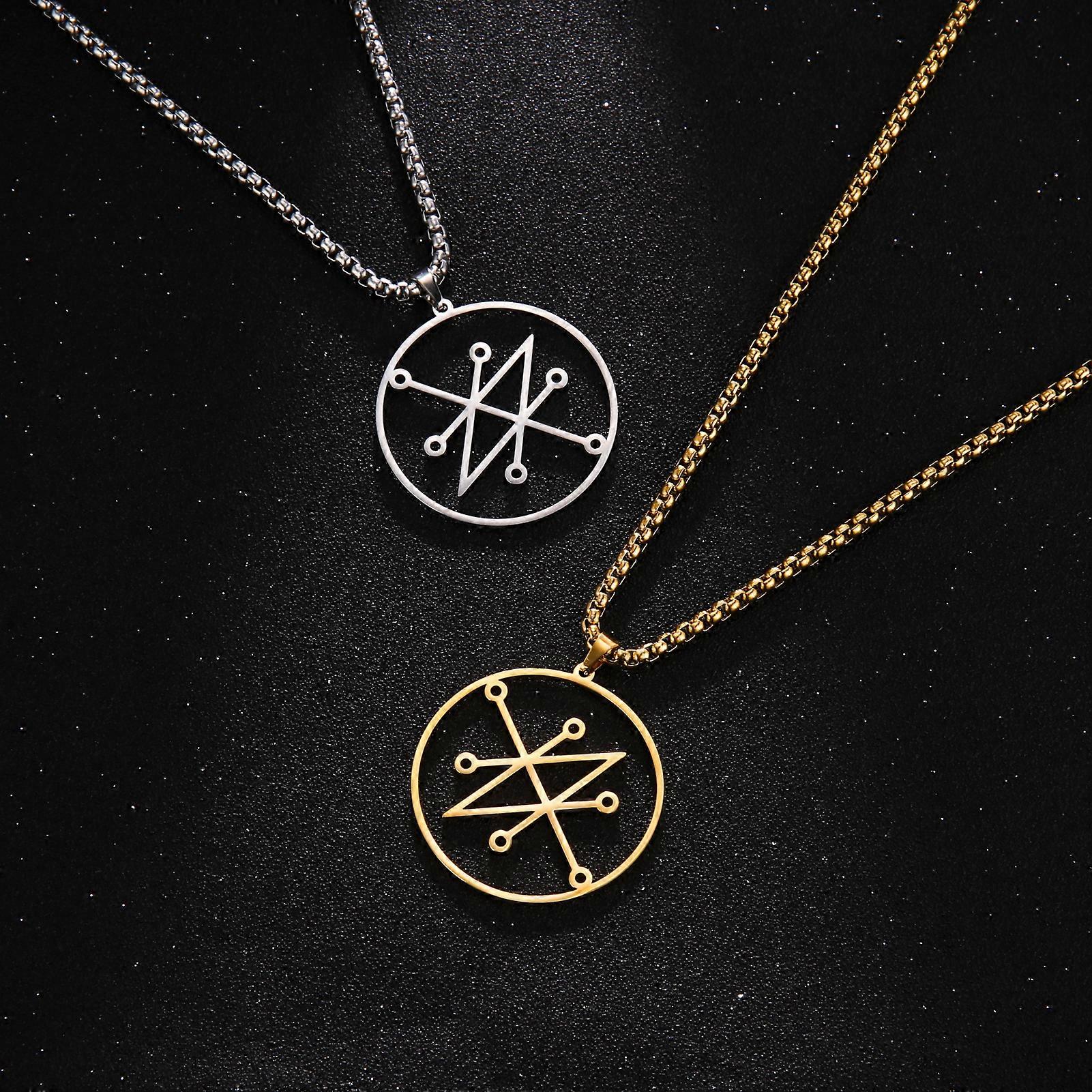 Vintage Azazel Sigil Pendant Necklace Demonic Symbol Sign Necklaces ...