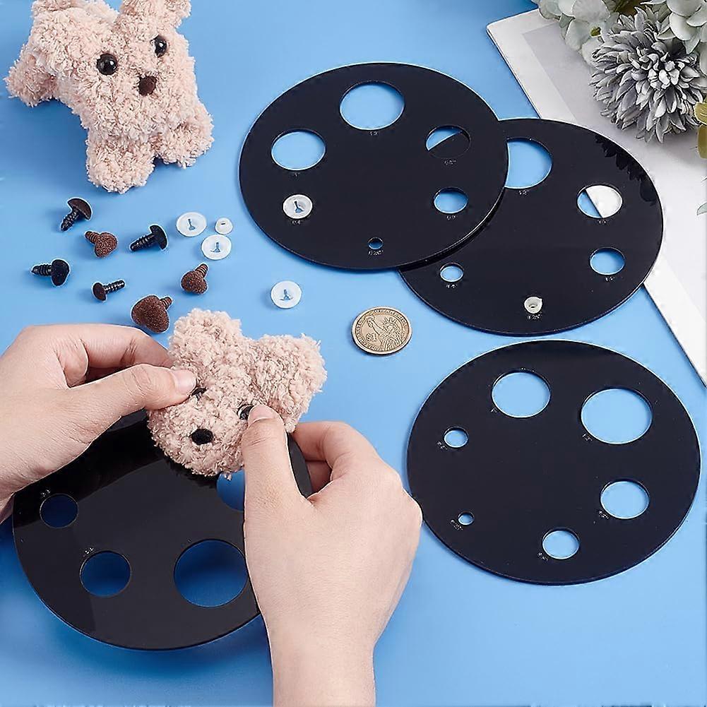 DIY 4PCS Black Auxiliary Tool Acrylic Safety Eyes Insertion Tool ...