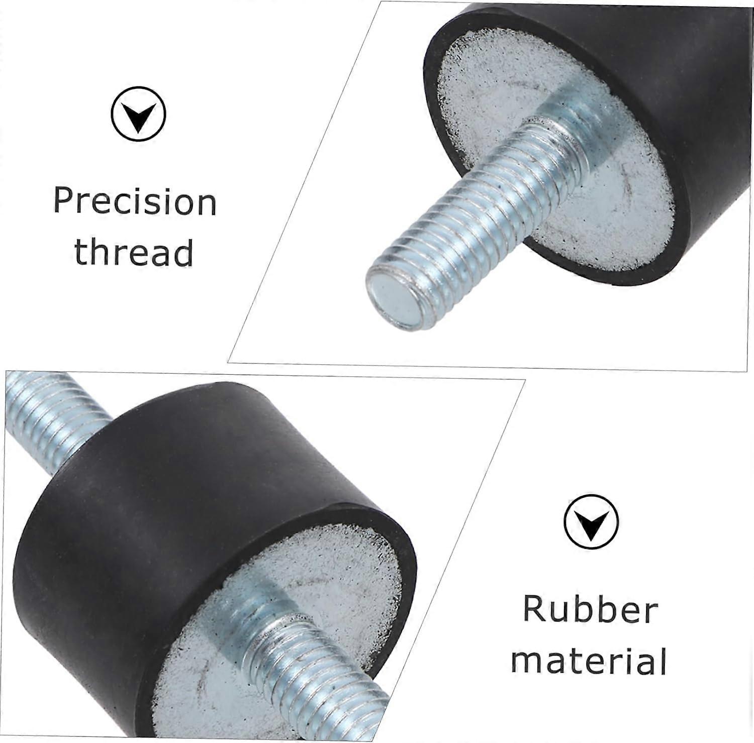 4 Pieces M10 Rubber Shock Absorber Double External Thread Rubber Anti ...