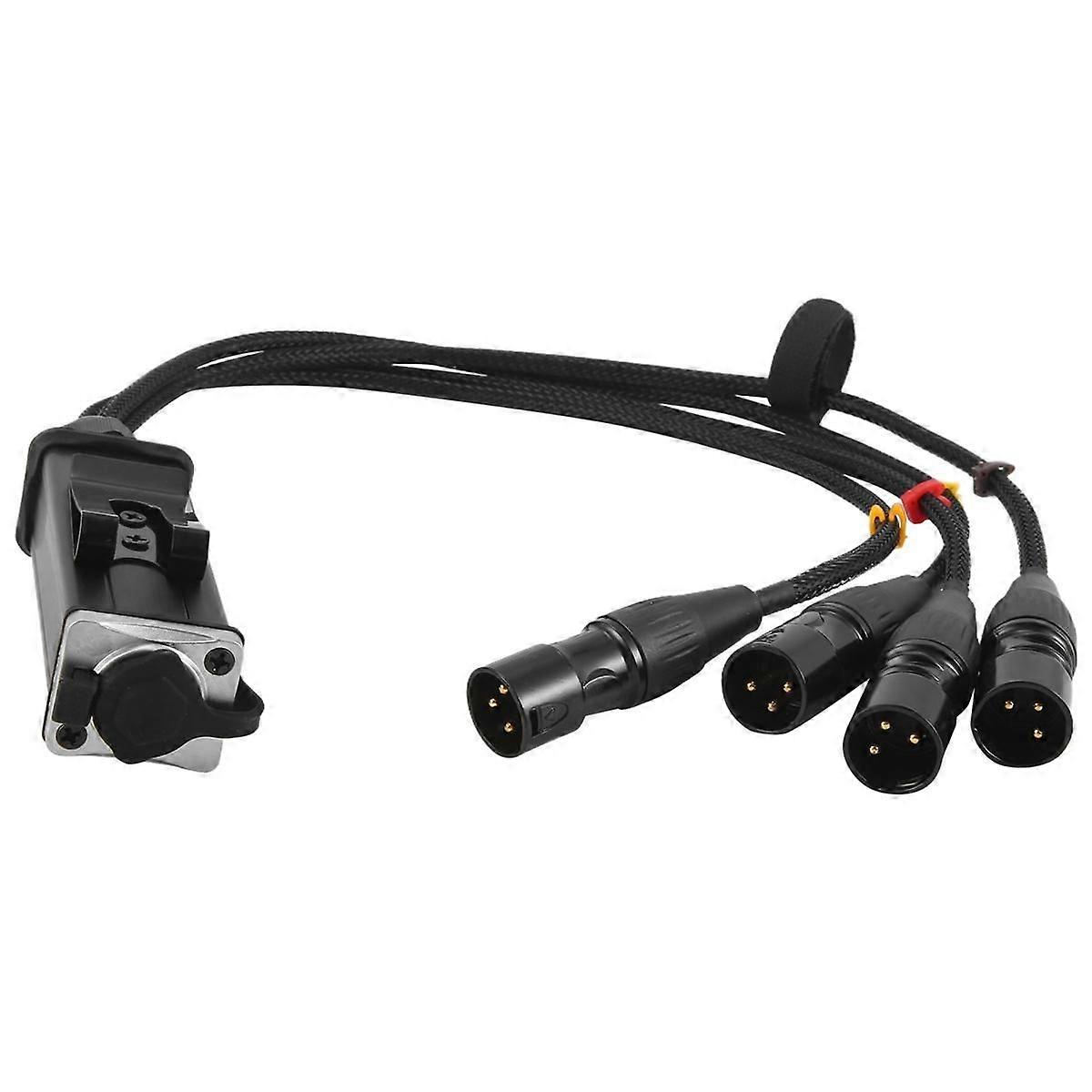 RJ45 CAT5 Shielded Cable to 4 Channel 3-Pin XLR Male Connectors Multi ...