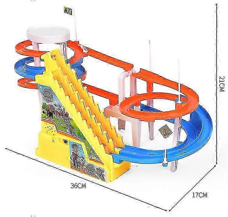 Piggy Pei Children's Rail Car Electric Music Climbs Up The Stairs Track ...