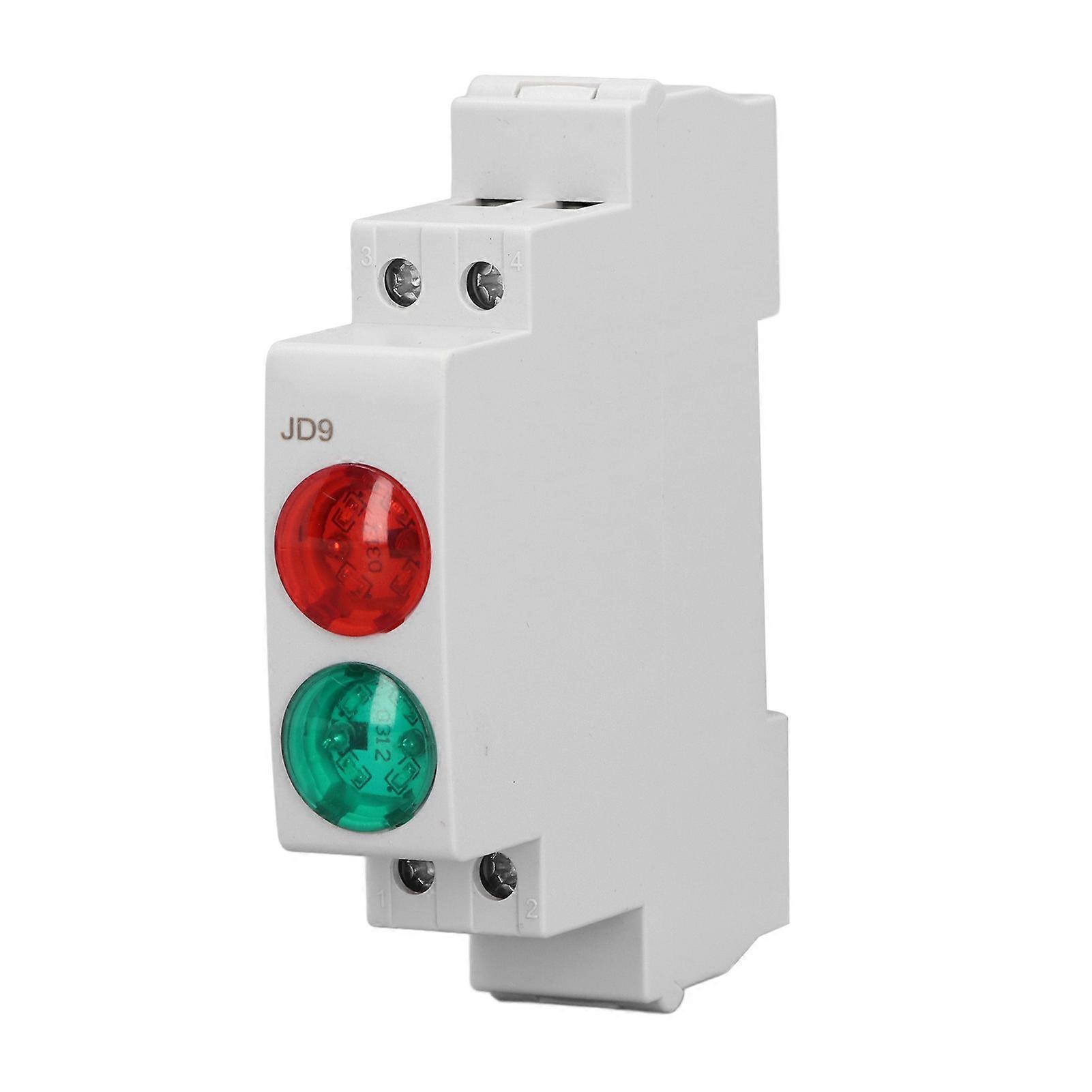 DIN Rail Signal Lamp Red Green Dual Lights Rail Type LED Indicator ...