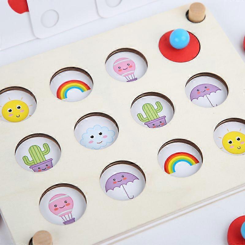 Wooden Memory Matching Game for Kids Memory Matching Board Game with 5 ...
