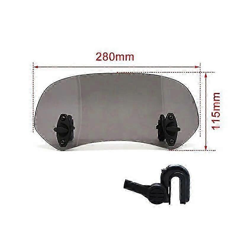 Motorcycle Windshield Extension Wind Deflector Heightened Adjustable ...