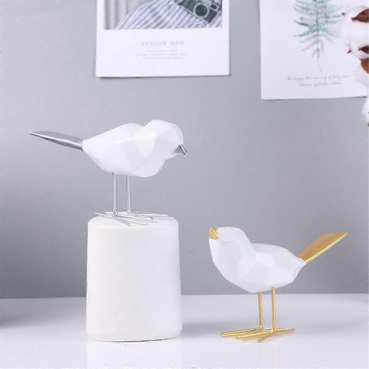 Modern Cute Bird Statues European Decorations Geometric Animal Statues ...