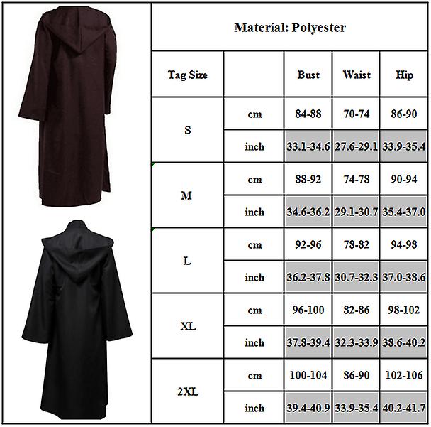 Men Jedi Sith Robe Adults Star Wars Carnival Cosplay Costume Cloak ...
