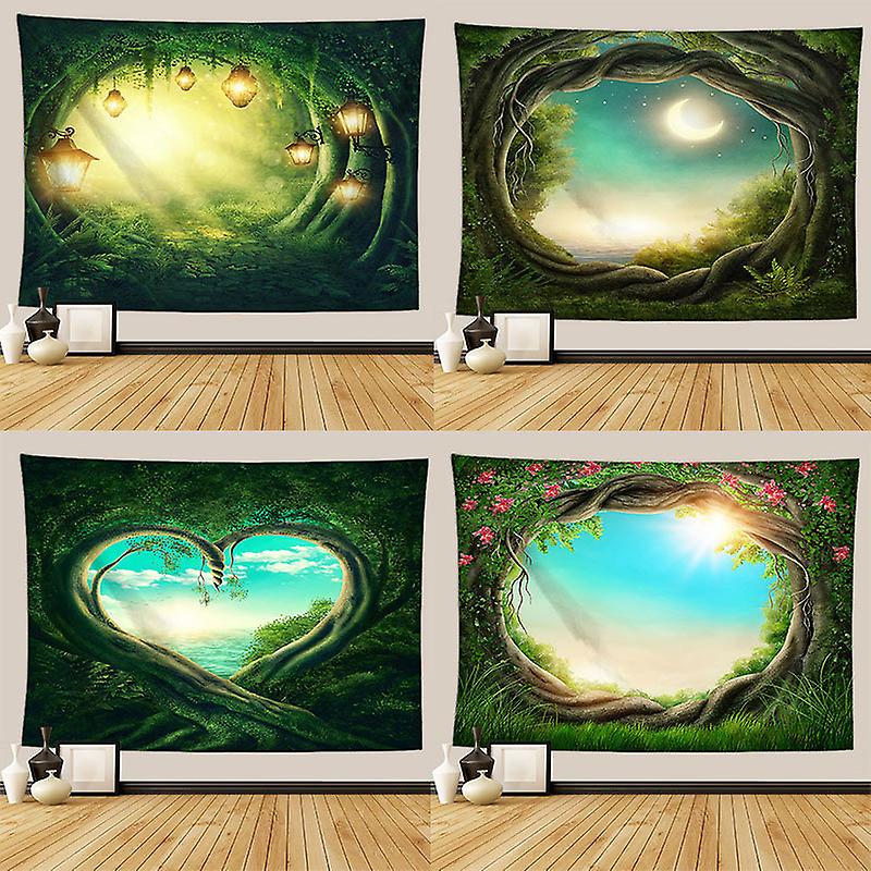 Nature Tapestry Wall Hanging Polyester Fabric Poster Rainforest ...