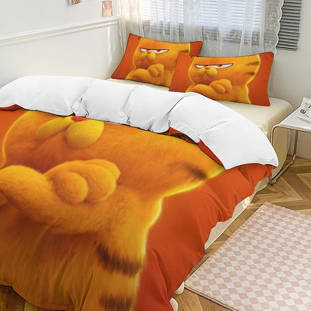 Garfield Bedding Sets Cute Bed Cover Anime Cartoon 3D Printed ...