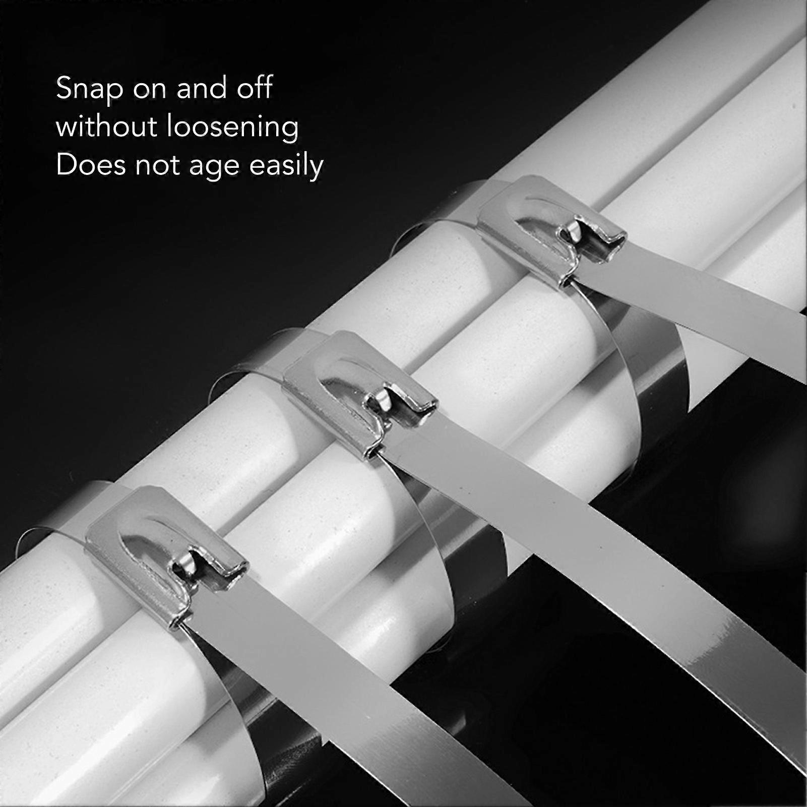 100pcs Self Locking Cable Wire Ties Stainless Steel Cable Zip Ties For ...