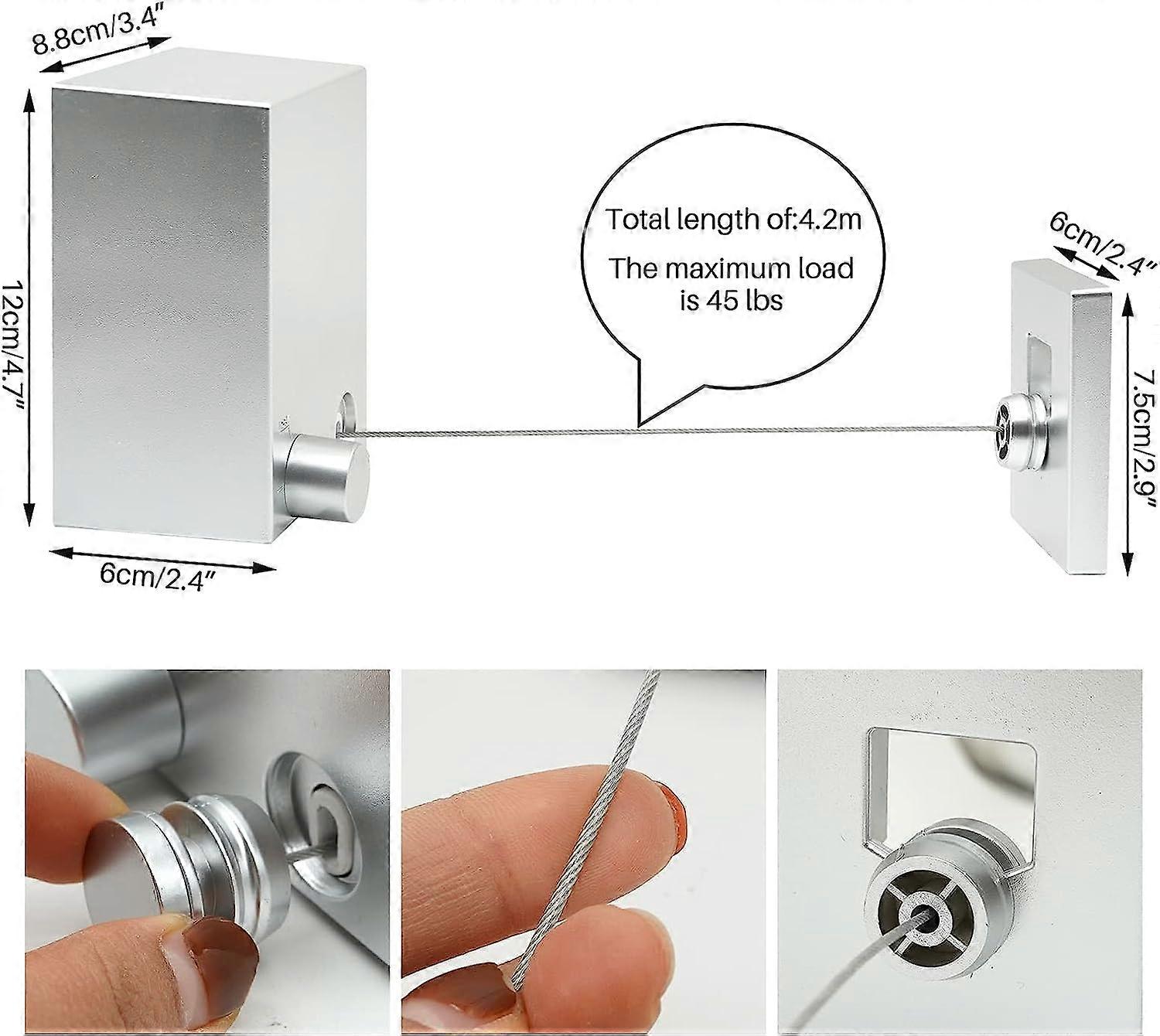 Expandable Clothesline With Joint 4.2m Adjustable Retractable ...