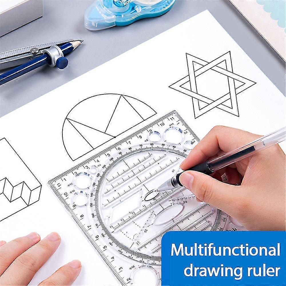 Metal Ruler Stationery Set Painting Puzzle Spirograph Geometric Ruler ...