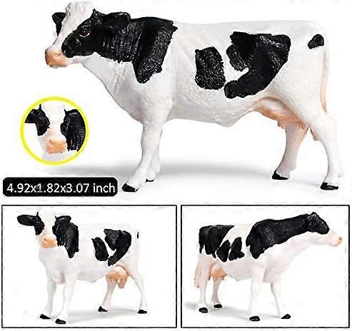 Hibon Simmental Cattle Figurine Simulated Cattle Realistic Plastic Cow ...