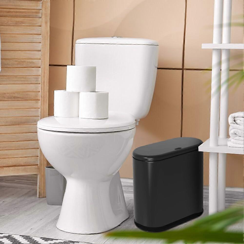 Table Waste Bin With Pop-Up Lid, Plastic Table Waste Bin 10l Cosmetic ...