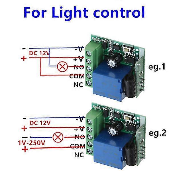 Wireless Remote Control for DC 12V 1 Channel Multi-Function Remote ...