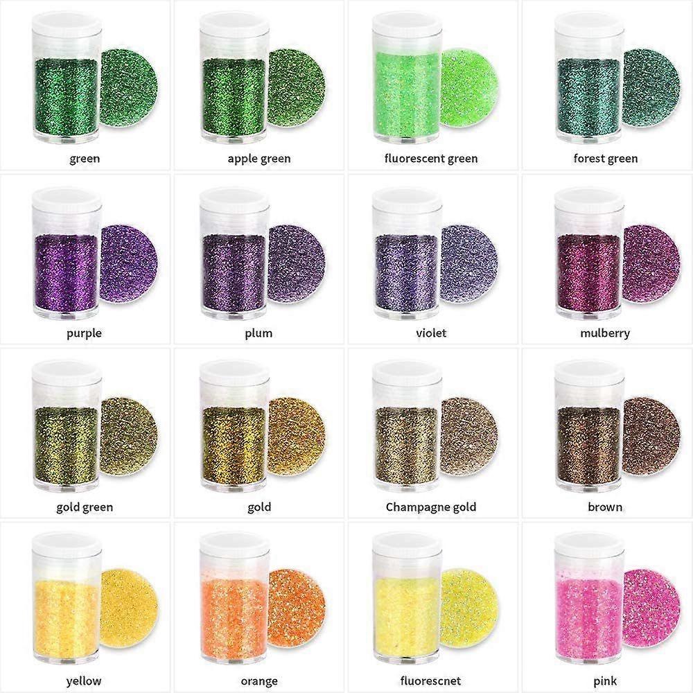 32 Pots Extra Fine Glitter,Acrylic Nail Glitter,Fine Glitter for Arts ...