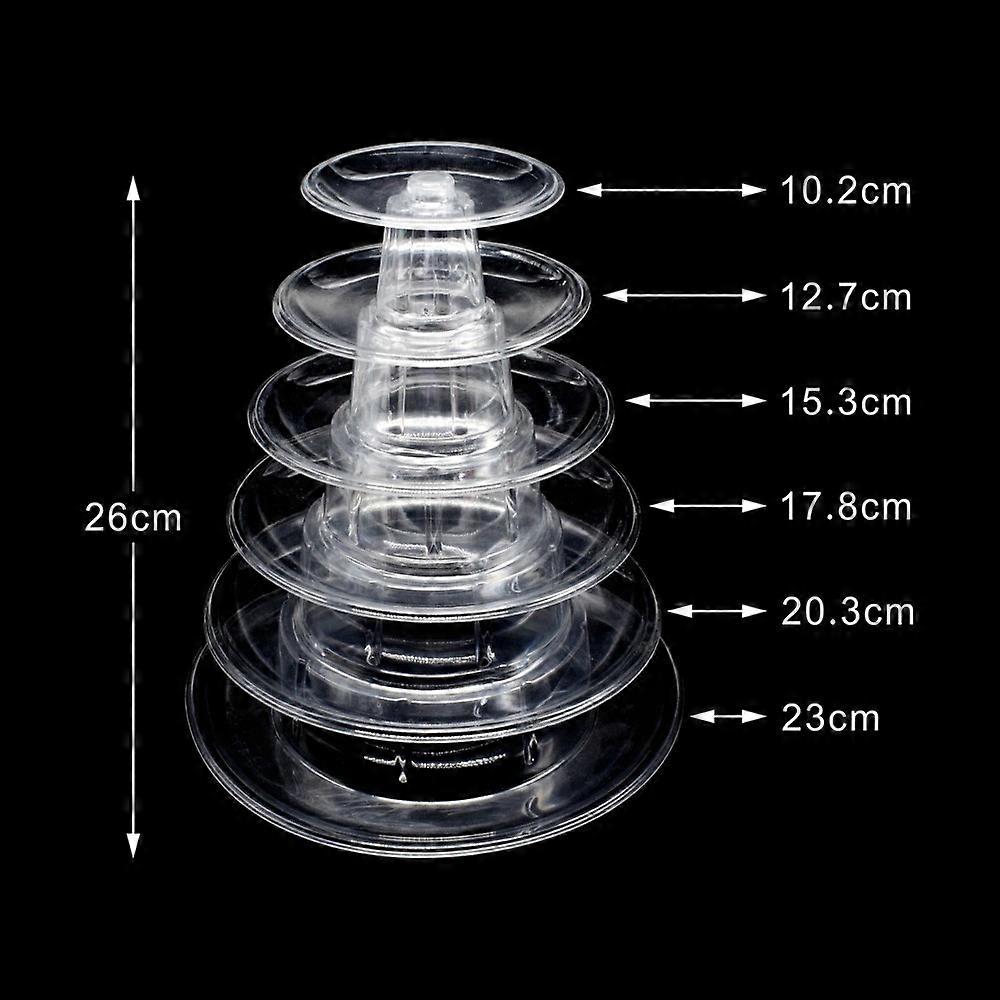 Macaron cake display stand 6 layers round plastic cake tower stand ...