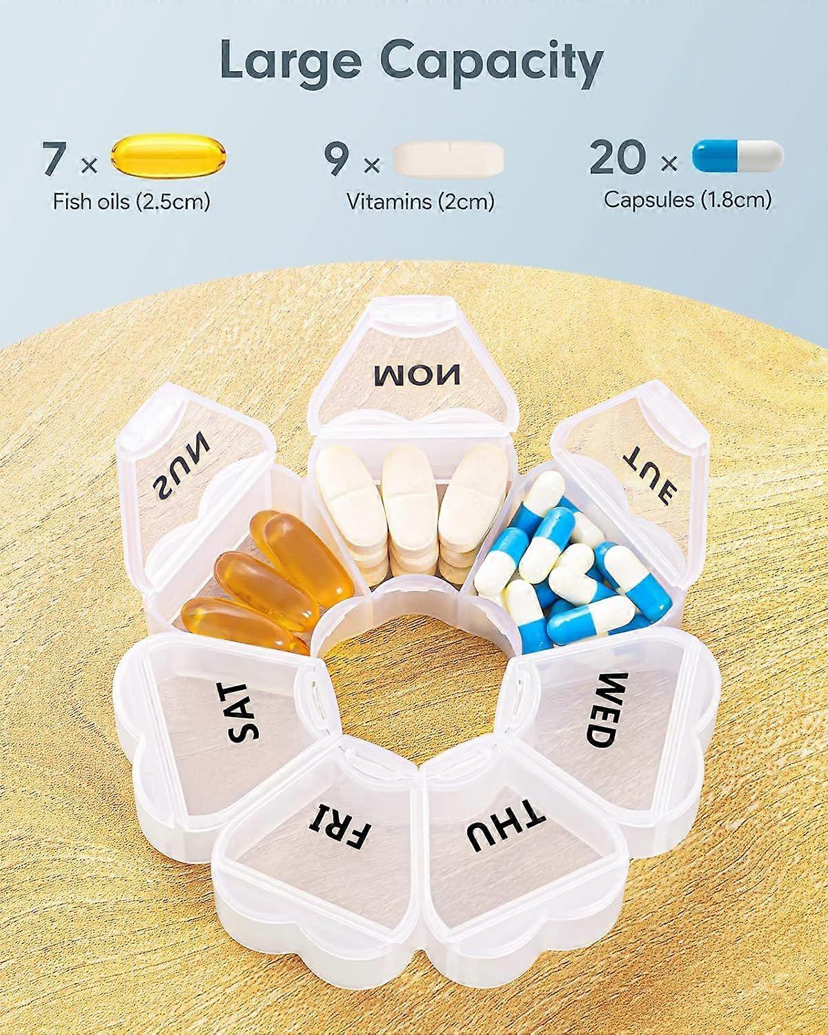 Large Weekly Pill Organizer - 7 Day Vitamin Case | Fruugo UK
