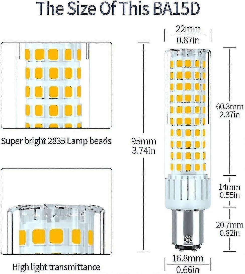 Dimmable B15d Led Bulb, 10w Replacement 100w B15d Halogen Bulb, 230v ...