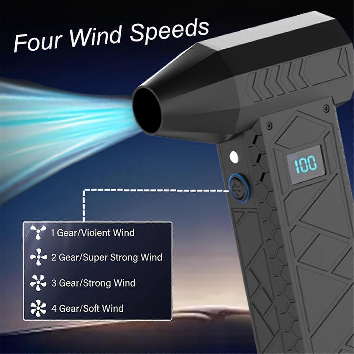 180000RPM Mini Air Blower Turbo Jet Fan Electric Power Display Handheld ...