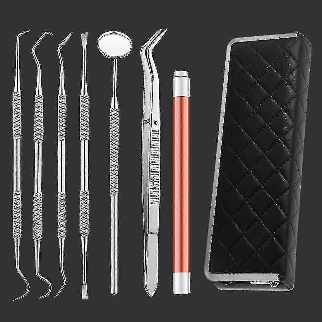 Dental Tools, 7 Pack Teeth Cleaning Tools Kit, Tartar Plaque Remover ...