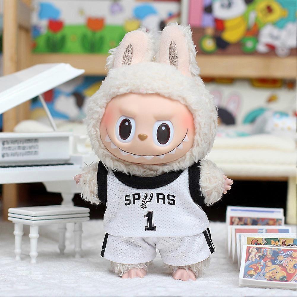Basketball Jersey Set for Labubu Doll 17cm Plush Plush Doll Sports ...