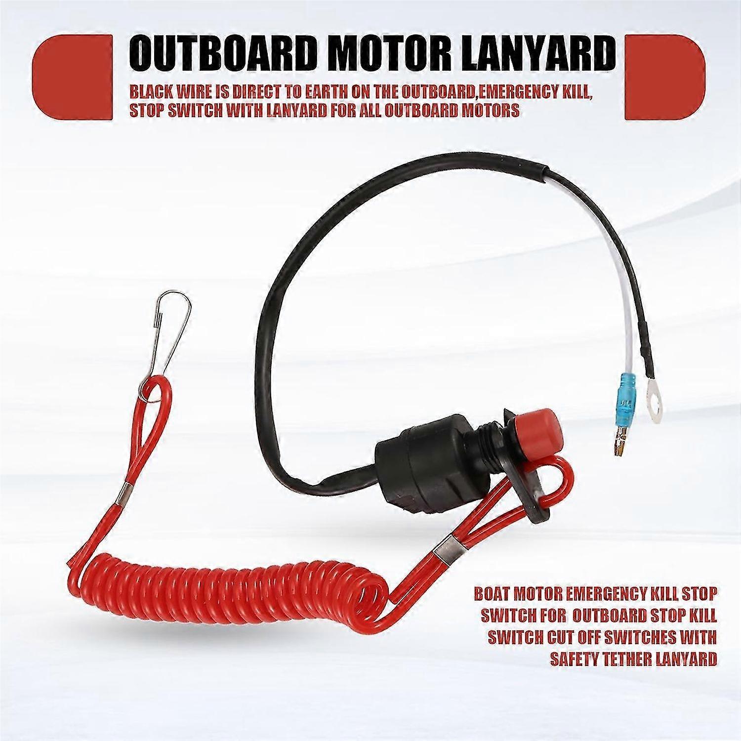 Boat Motor Emergency Kill Stop Switch for / Outboard Stop Kill Switch ...