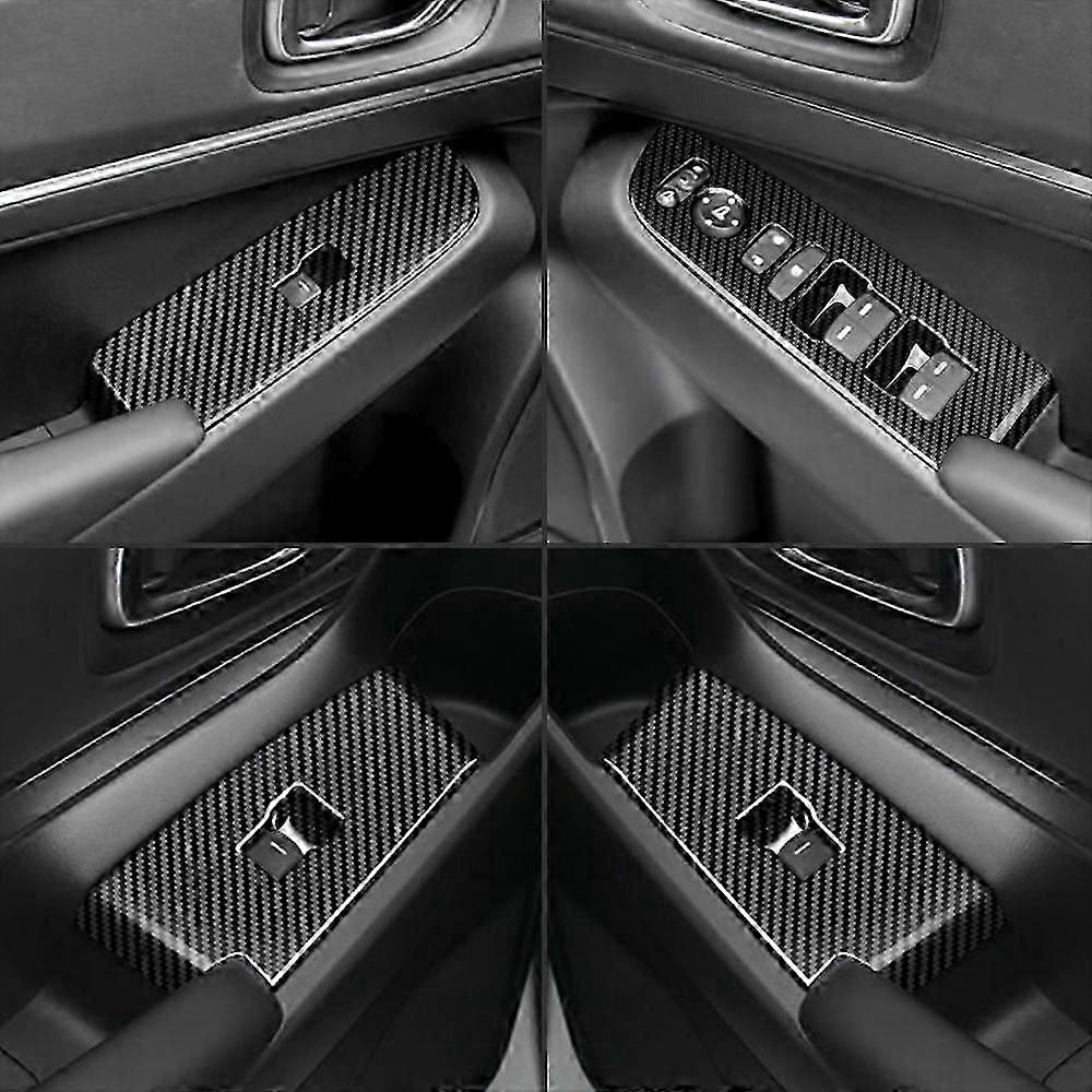 Carbon Fiber Window Glass Lift Button Trim Switch Cover Door Armrest ...
