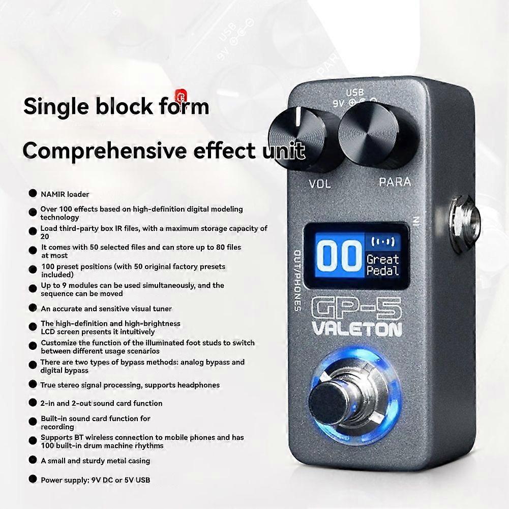 VALETON GP-5 Super Compact Multi-Effects Processor NAM/IR Loader Pedal ...