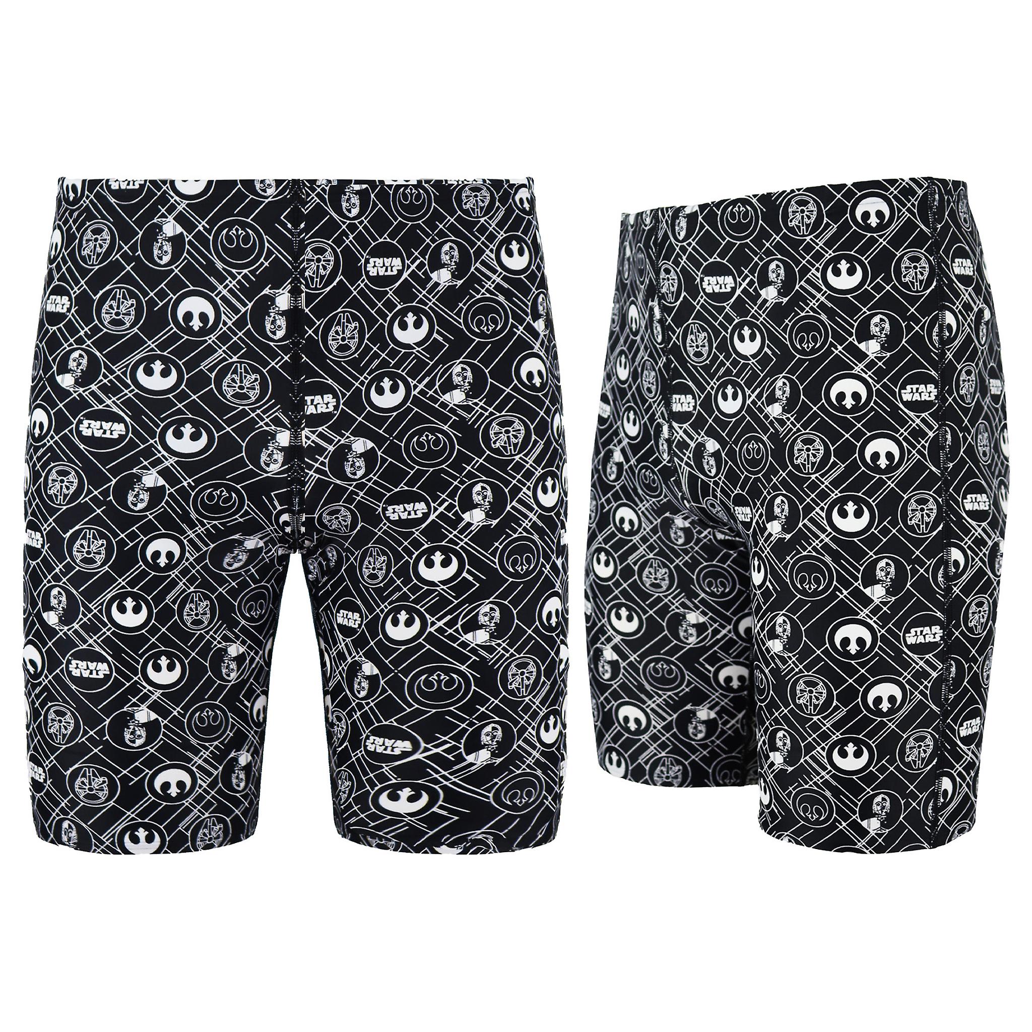 Speedo over hele Print StarWars Jammer Sort Hvid Junior Badeshorts 8 ...
