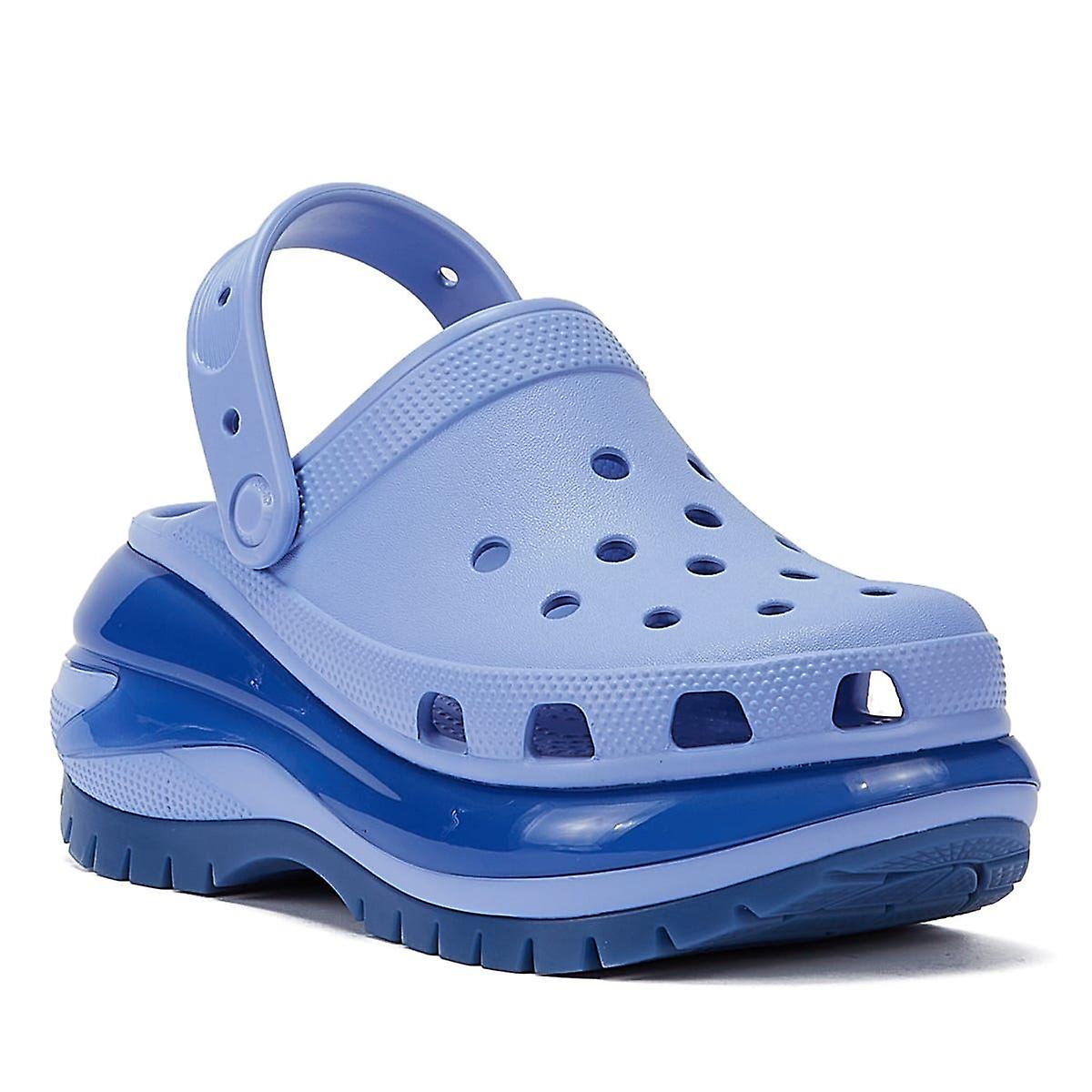 Crocs Classic Mega Crush Clog Moon Jelly Women's Blue Sandals | Fruugo AU