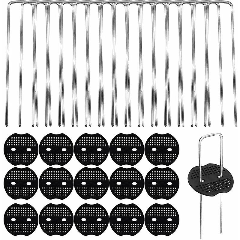 Fixing pegs, 50 Pieces Ground Anchor, Garden Fixing Galvanized Steel ...