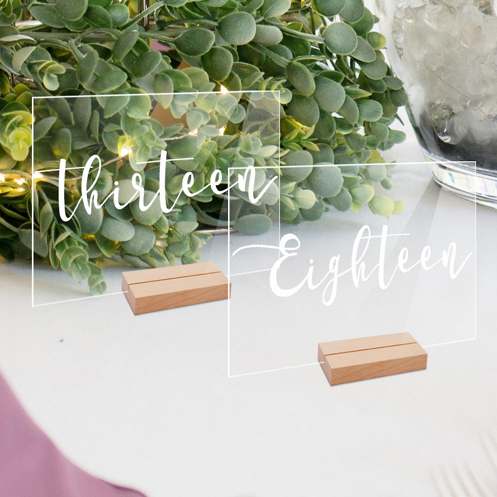 Clear Acrylic Table Number Sign With Holder Set Numbers Table Number ...