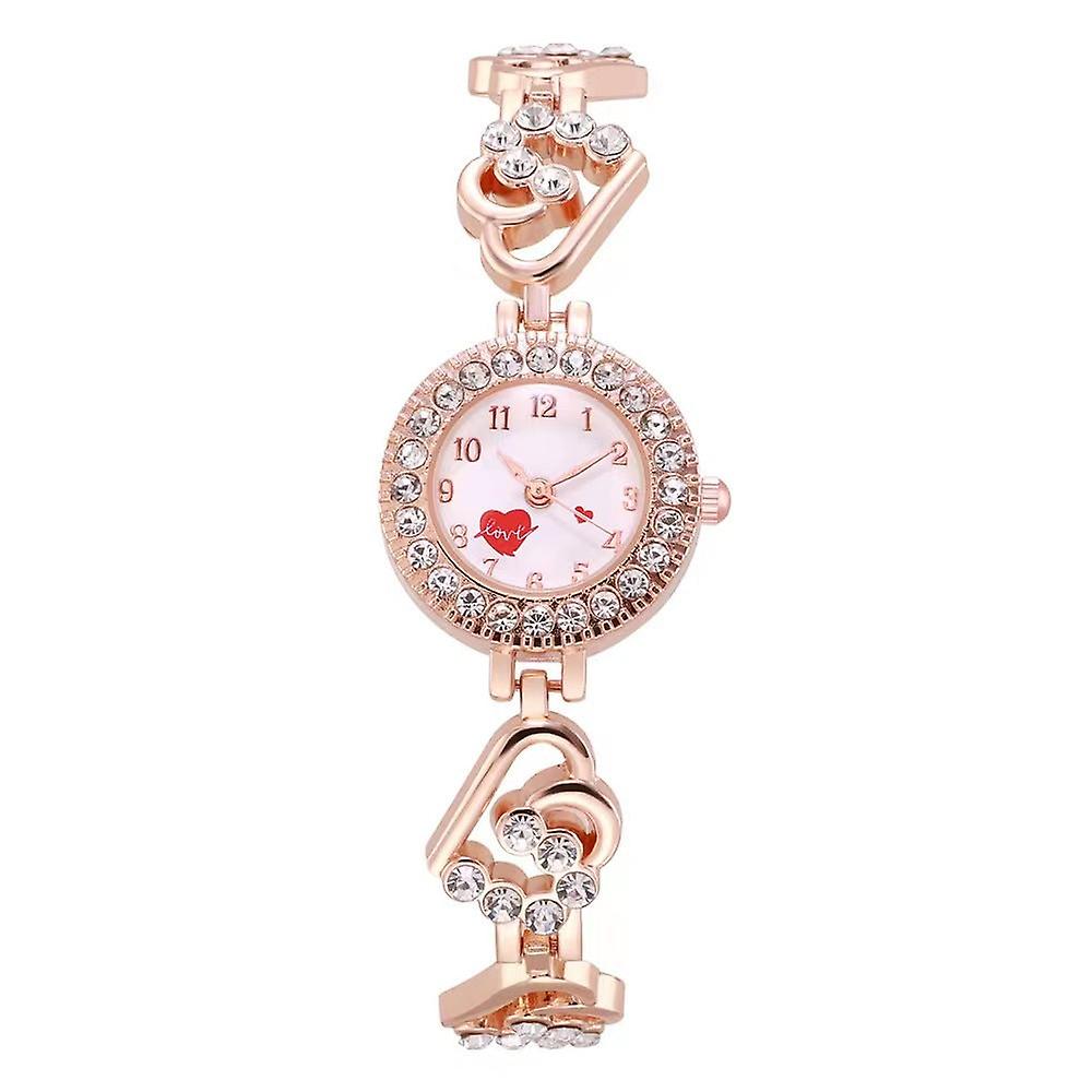 Heart Shape Diamond Small Dial Bracelet Watch Ladies | Fruugo UK