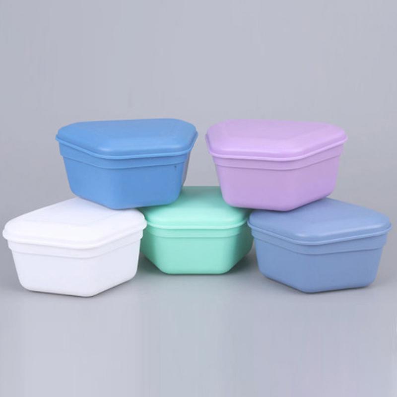 Denture Box Plastic Denture Bath Case Denture Container False Teeth ...