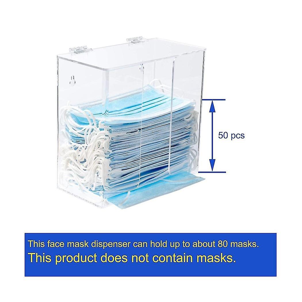 Face Mask Dispenser Box Acrylic Glove Holder Station With Lid For ...