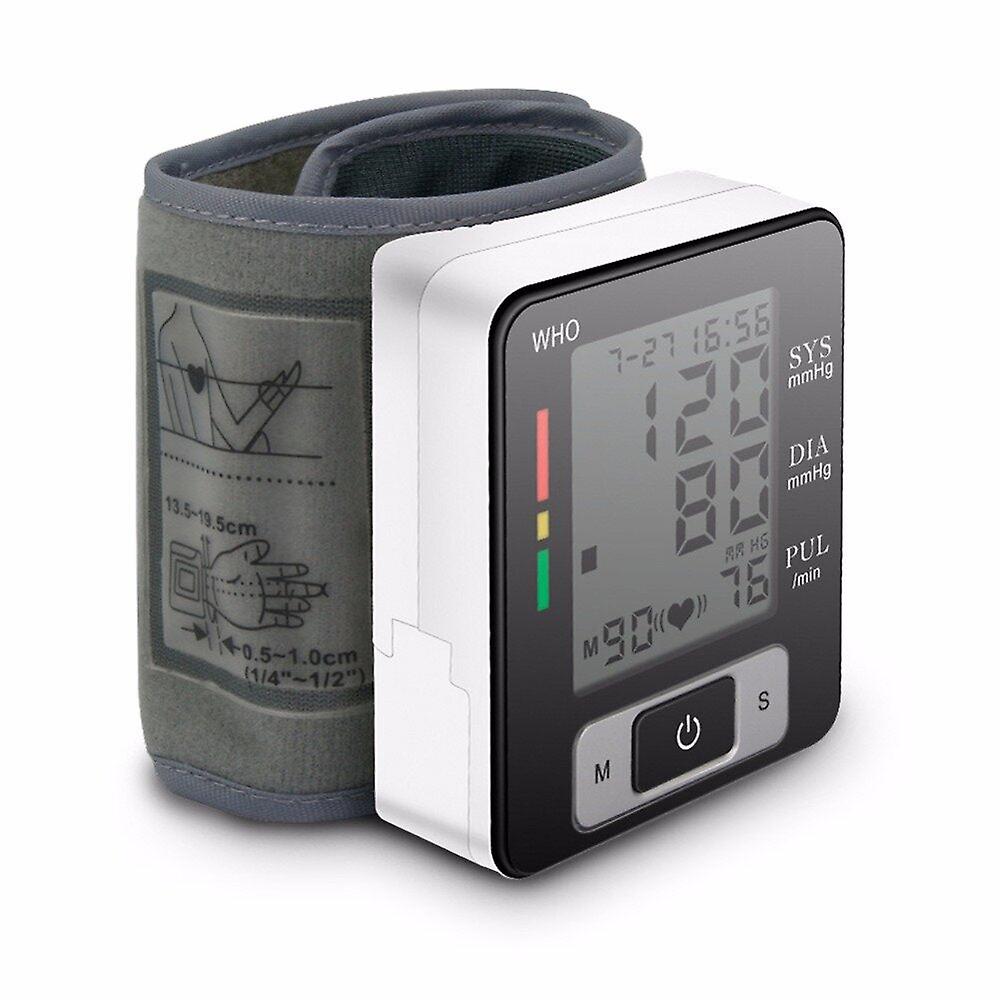 Home Automatic Wrist Blood Pressure Monitor With Voice, Digital Display ...