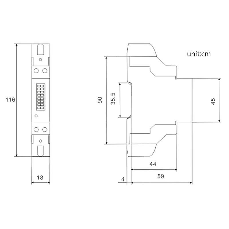 Ce home power meter high precision watt meter single phase two wire ...
