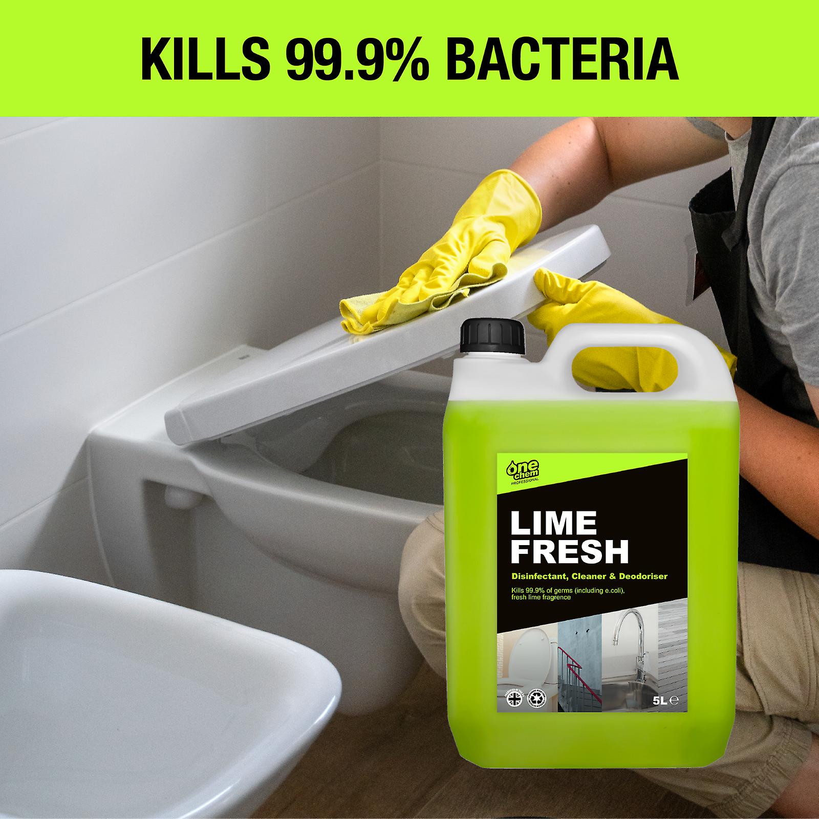 Lime Fresh Disinfectant and Cleaner 2 x 5 L, One Chem Professional ...