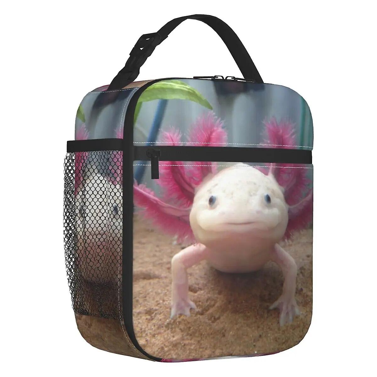 Axolotl Yin Yang Cherry Blossoms Insulated Lunch Bag Portable ...